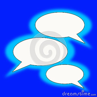 Blue Text Balloons Royalty Free Stock Images - Image: 15709879
