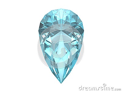 Blue Topaz Isolated On White Background Royalty Free Stock Photos ...