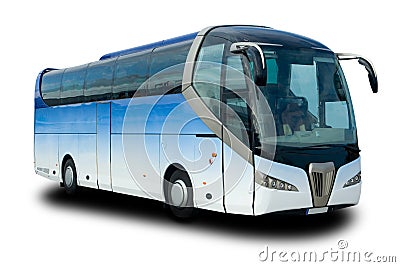 Blue Tour Bus Royalty Free Stock Images - Image: 7699059