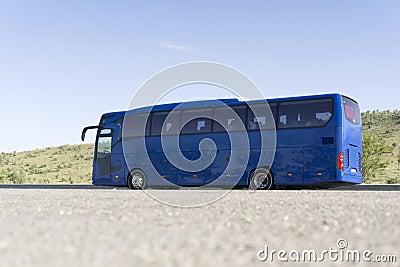 Blue Tourist Bus Stock Photo | CartoonDealer.com #70761642