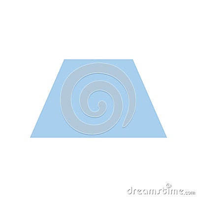 Blue Trapezoid Basic Simple Shapes Isolated On White Background ...