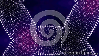 Blue Violet Loopable Abstract Particle Background with Depth of Field, Glow Sparkles of Lights ...