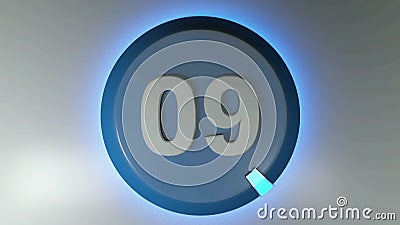 09 Blue Waiting Sign With Rotating Light Cursor - 3D Rendering Video ...