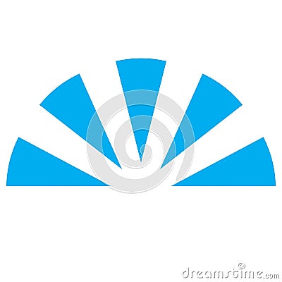 Blue And White Vector Graphic Of A Map Symbol Denoting A Viewpoint ...