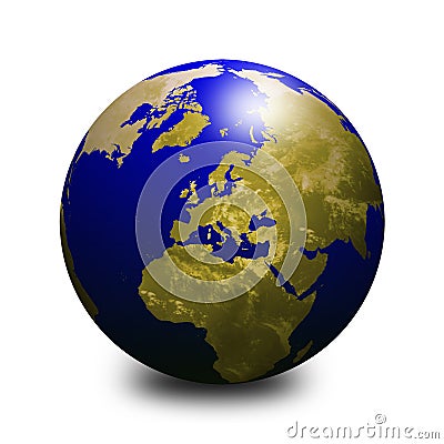 Blue World Globe 2 Royalty Free Stock Photos - Image: 5377828