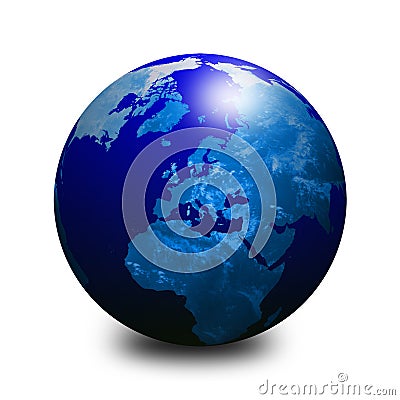 Blue World Globe 3 Royalty Free Stock Photo - Image: 5377905