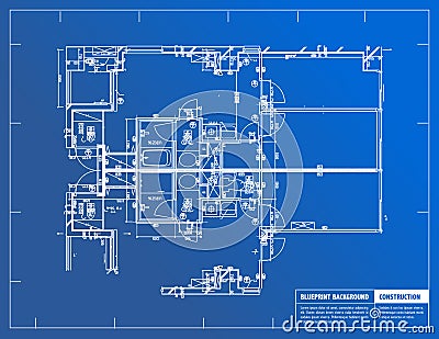 Blueprint Cartoon Vector | CartoonDealer.com #15610095