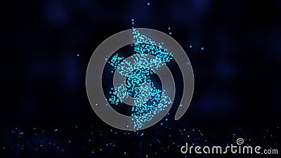 Bluetooth Symbol Icon in and Out Animation. Animation of Plexus Network ...