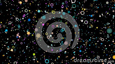 Blur and Bokeh Rainbow Colorful Light Bubbles Motion Effect and Balls ...