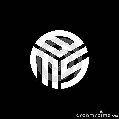 BMS Letter Logo Design On Black Background. BMS Creative Initials ...