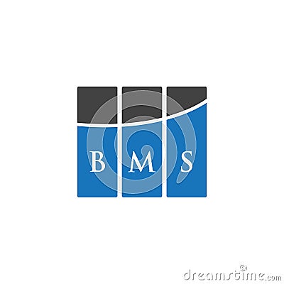BMS Letter Logo Design On BLACK Background. BMS Creative Initials ...