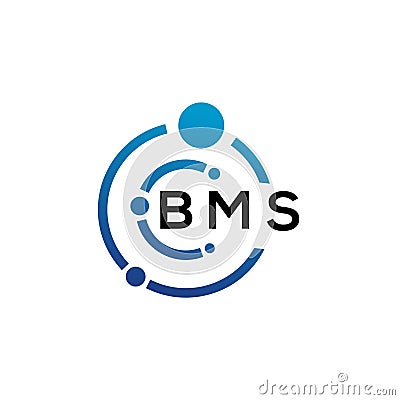 BMS Letter Logo Design On White Background. BMS Creative Initials ...