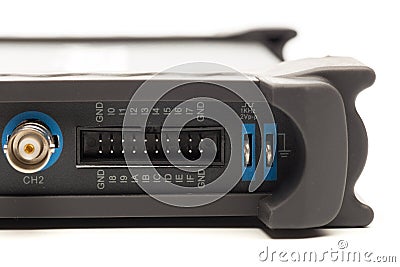 BNC Input Connector Of Digital Signal Oscilloscope Stock Photography ...