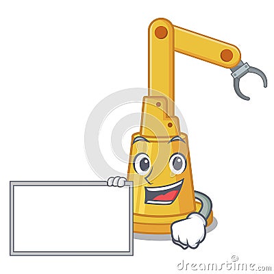 With Board Assembly Automation Machine Isolated The Mascot Cartoon ...