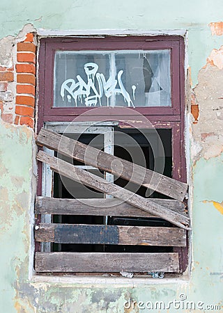 Boarded-up Window Stock Image - Image: 23109351