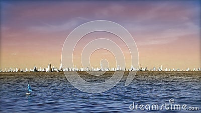 Boats far away in the sea stock video. Video of ship - 68755007