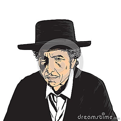 Bob Dylan Vector Pop Art Portrait | CartoonDealer.com #82573473