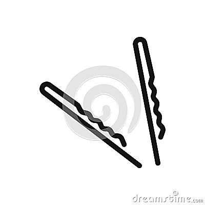 Bobby Pins Icon Linear Vector Graphics Sign | CartoonDealer.com #326821266