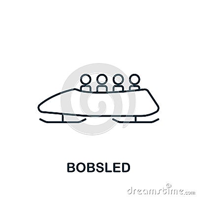 Bobsled Icon. Line Simple Icon For Templates, Web Design And ...