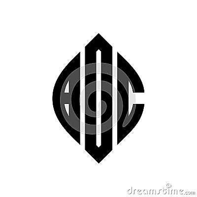 BOC Circle Letter Logo Design With Circle And Ellipse Shape. BOC ...