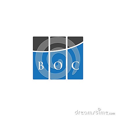 BOC Letter Logo Design On BLACK Background. BOC Creative Initials ...