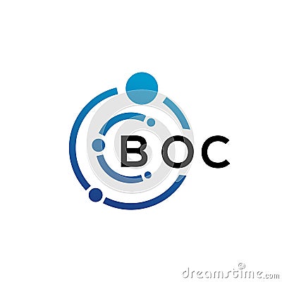 BOC Letter Logo Design On White Background. BOC Creative Initials ...