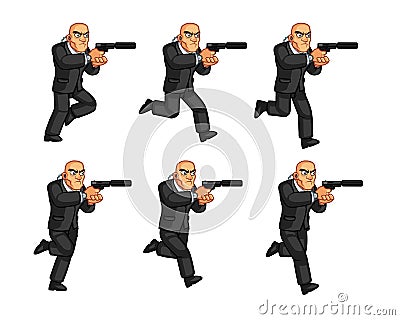 Body Guard Animation Sprite Stock Vector - Image: 63111883
