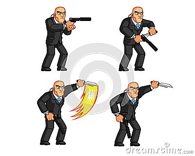 Body Guard Animation Sprite Stock Vector - Image: 63111894
