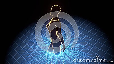 Body Scanner Female 3D Sci-Fi Stock Video - Video of scifi, body: 156170221