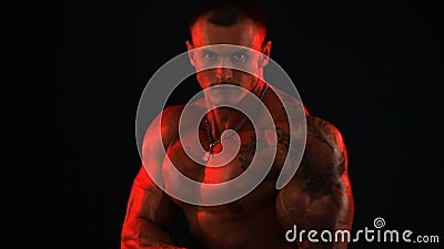 Bodybuilder Flexing His Muscles Stock Video - Video of gorgeous, pose ...