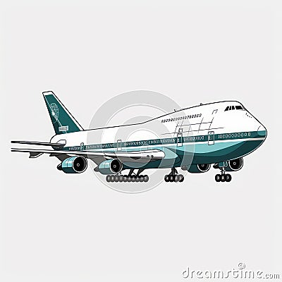 Boeing 747 Commercial Transcontinental Passenger Plane. Stock ...