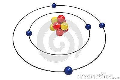 Bohr Model Of Boron Atom With Proton, Neutron And Electron Royalty-Free ...