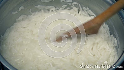 Boiling Rice Stirred in Pot Stock Footage - Video of rice, boils: 123262114