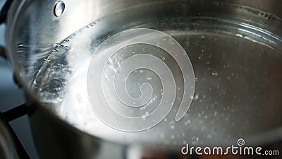 Boiling Water in a Pot Bubbling Over Stock Footage - Video of energy ...