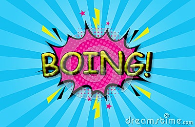 BOING Comic Speech 3d Text Style Effect High Resolution Vector ...