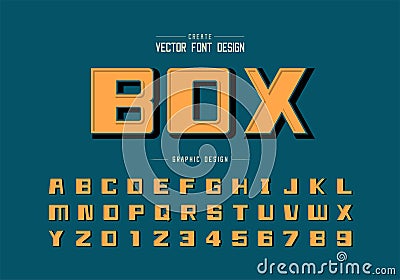3D Alphabet Vector and Shadow Font Design Stock Vector - Illustration ...