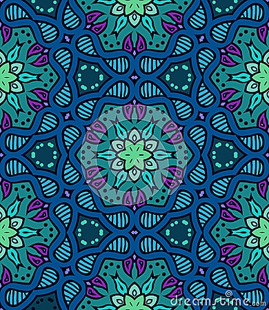 Bold Pattern With Indian Motifs Cartoon Vector | CartoonDealer.com ...