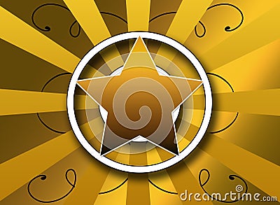 Bold Star And Sunburst Background Design Royalty-Free Stock Image ...