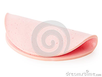 Bologna Slice Isolated On White Background Cutout Stock Photography ...