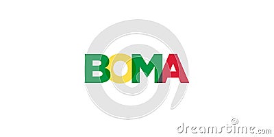 Boma In The Congo Emblem. The Design Features A Geometric Style, Vector ...