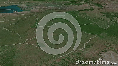 Bomet Extruded. Kenya. Stereographic Satellite Map Stock Footage ...