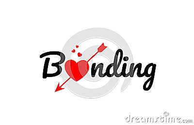 Bonding Word Text Typography Design Logo Icon Vector Illustration ...
