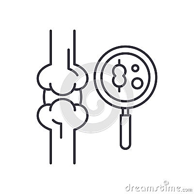 Bone Densitometry Test Icon, Linear Isolated Illustration, Thin Line ...
