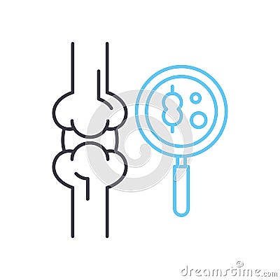 Bone Densitometry Test Line Icon, Outline Symbol, Vector Illustration ...