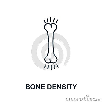 Bone Density Icon From Health Check Collection. Simple Line Bone ...