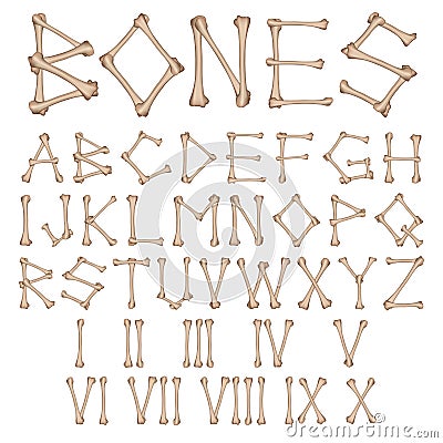 Bones Alphabet Stock Photography | CartoonDealer.com #35386466