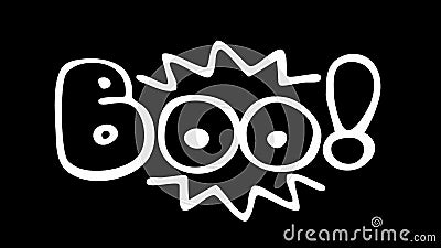 Boo - Fun Unexpected Text Animation Stock Footage - Video of black ...
