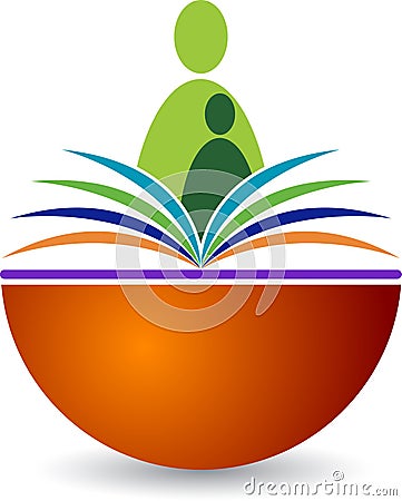 Book Reader Logo Cartoon Vector | CartoonDealer.com #33055071