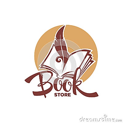 Book Store Logo Template Cartoon Vector | CartoonDealer.com #93137507