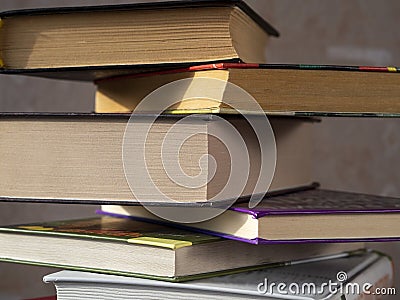 Books Of Different Thicknesses In A Stack Are Shifted Relative To Each ...